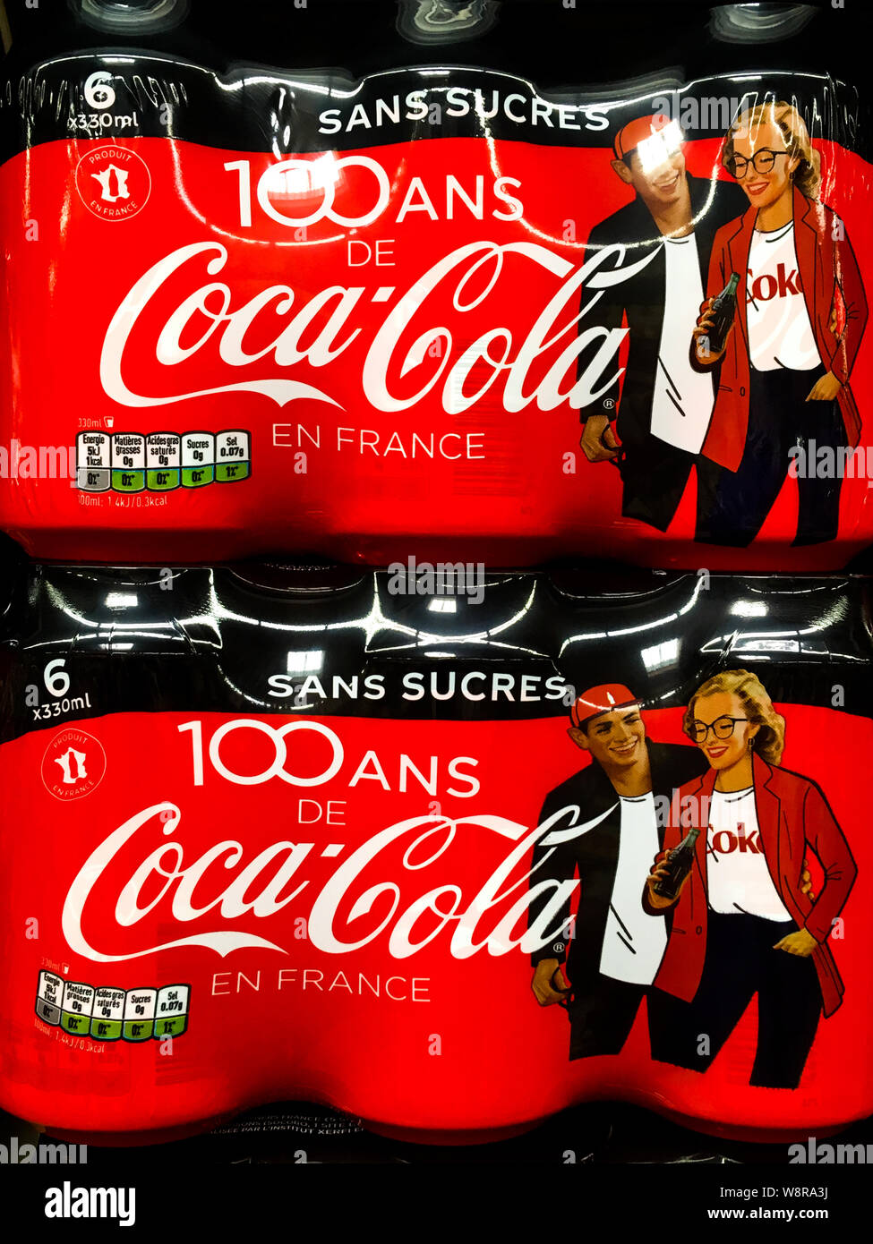 Coca-Cola bottles, Lyon, France Stock Photo - Alamy