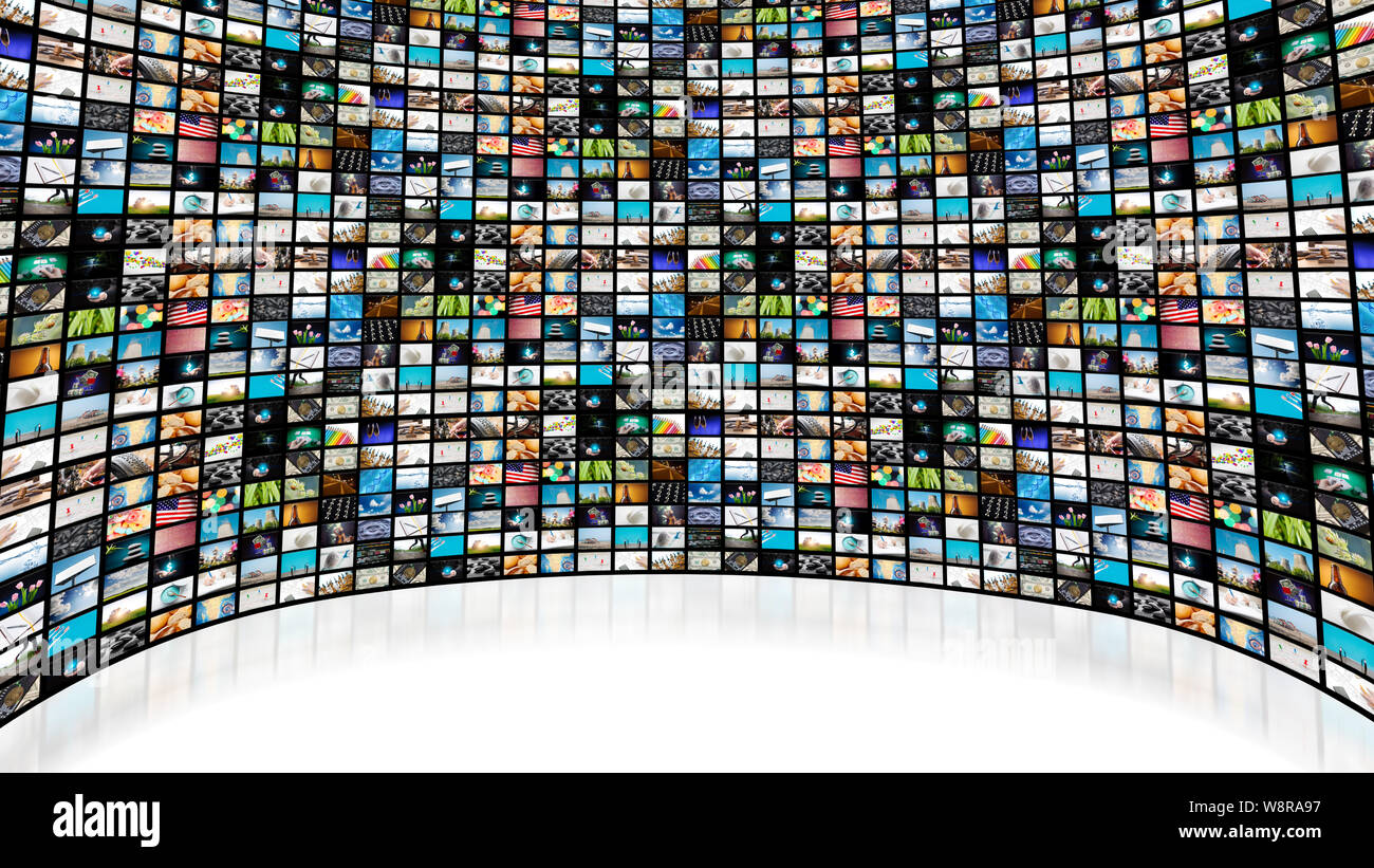 Large screen tv broadcast hi-res stock photography and images - Alamy