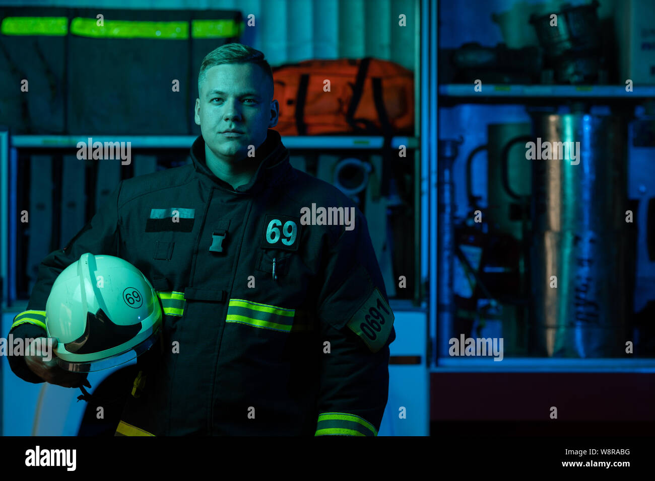 Fireman looking camera hi-res stock photography and images - Alamy