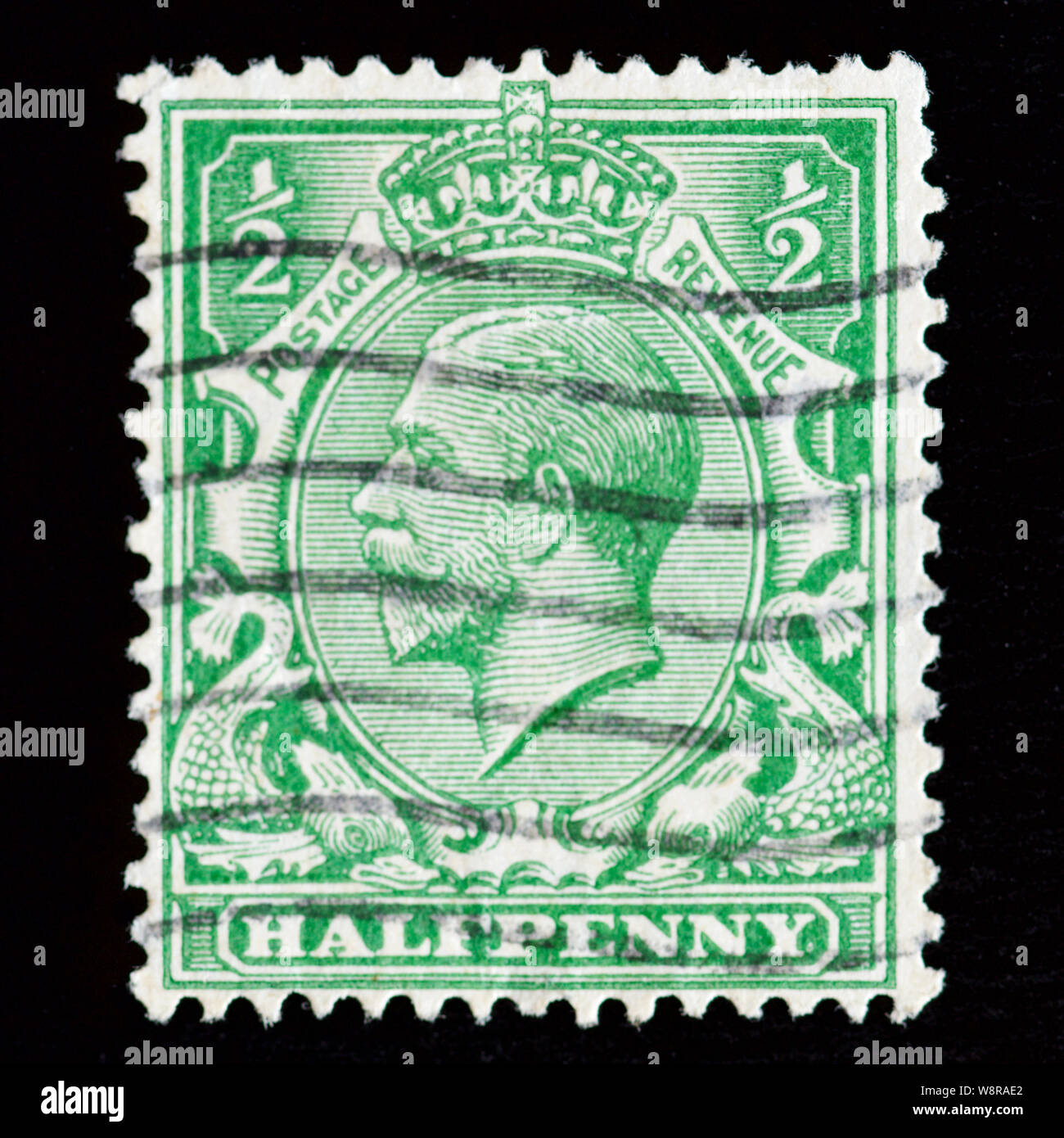 Great Britain Postage Stamp - King George V Stock Photo - Alamy
