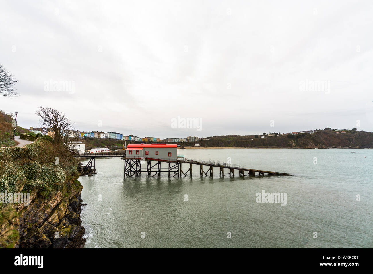Tenby, Wales – old lifeboat Station, on February 18 2019 in Wales Stock ...