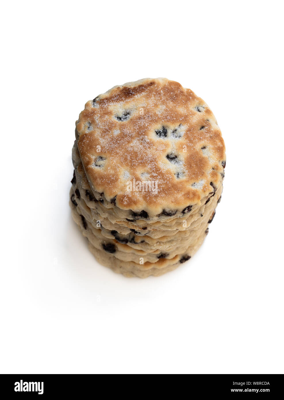 Stack of iced Welsh cakes isolated on white Stock Photo - Alamy