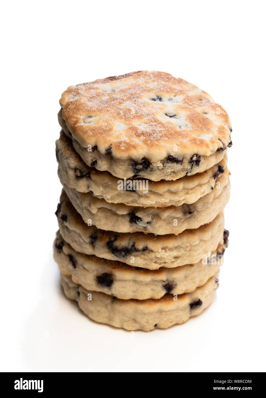 Stack of iced Welsh cakes isolated on white Stock Photo - Alamy