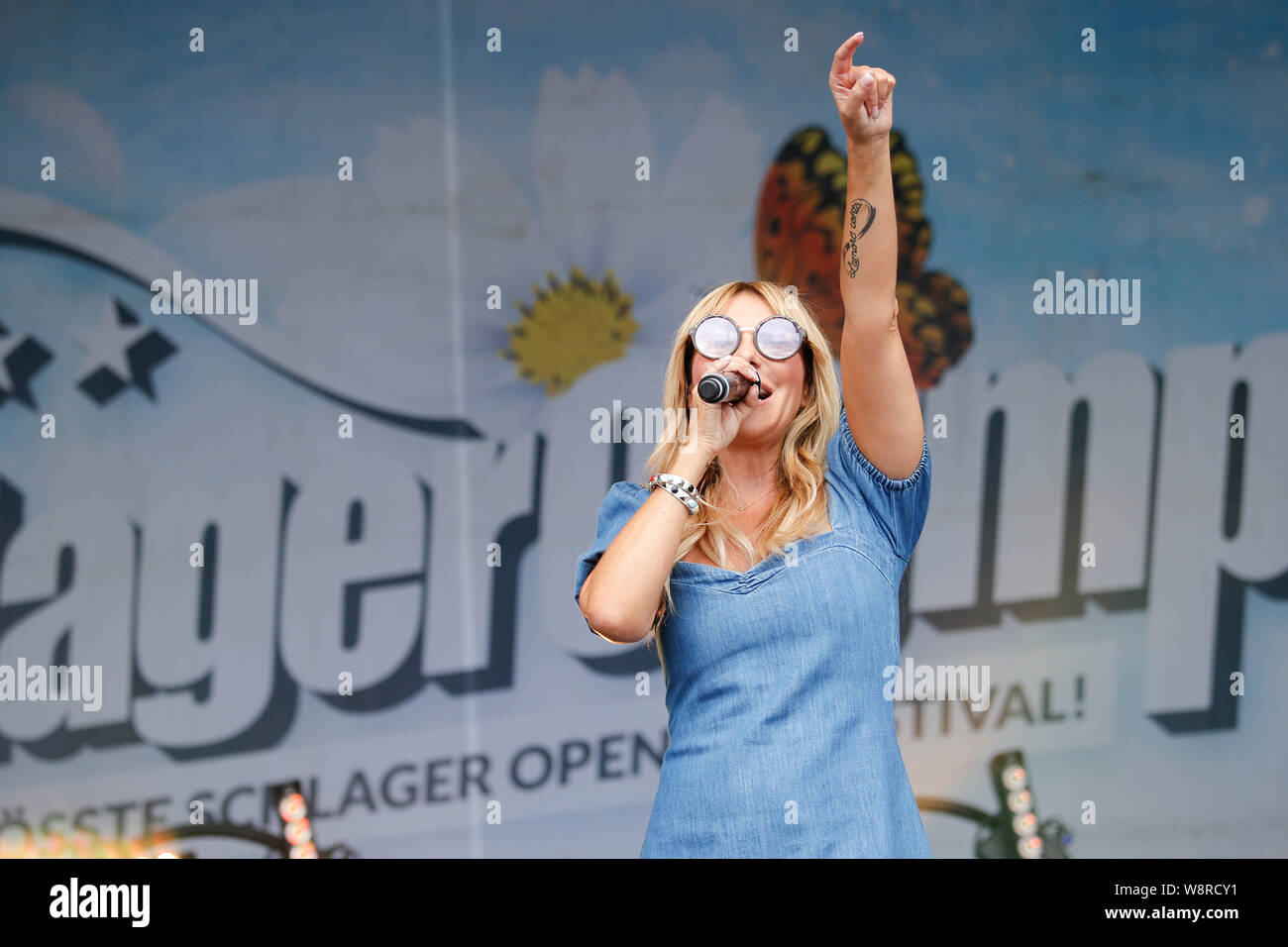 10 August 2019, Berlin: Rosanna Rocci at the Schlager-Olymp Open Air at ...