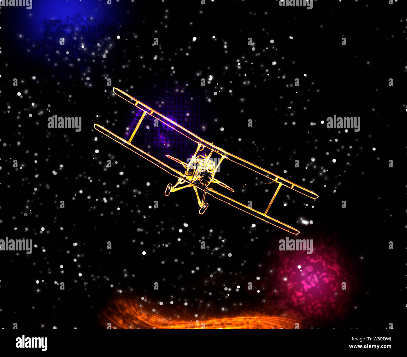 Illustration Of A Biplane High Resolution Stock Photography and Images ...