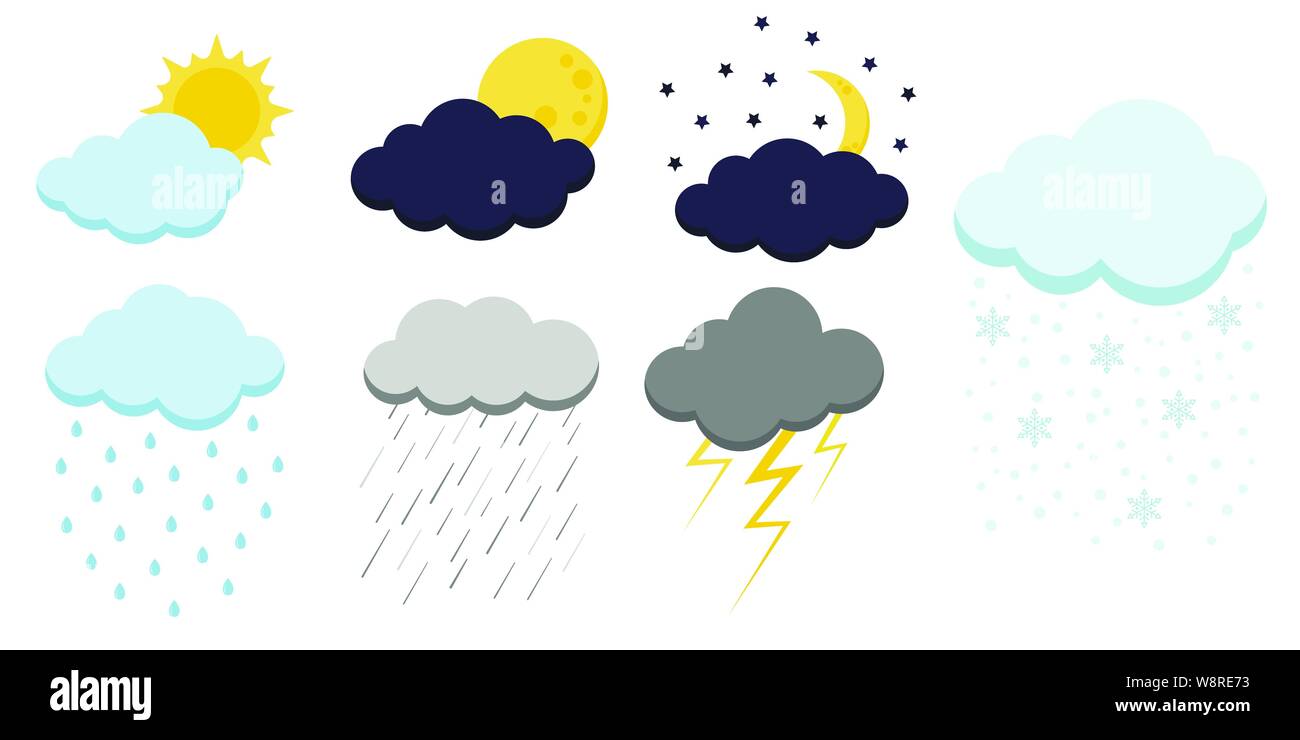 Sun clouds on winter Cut Out Stock Images & Pictures - Alamy