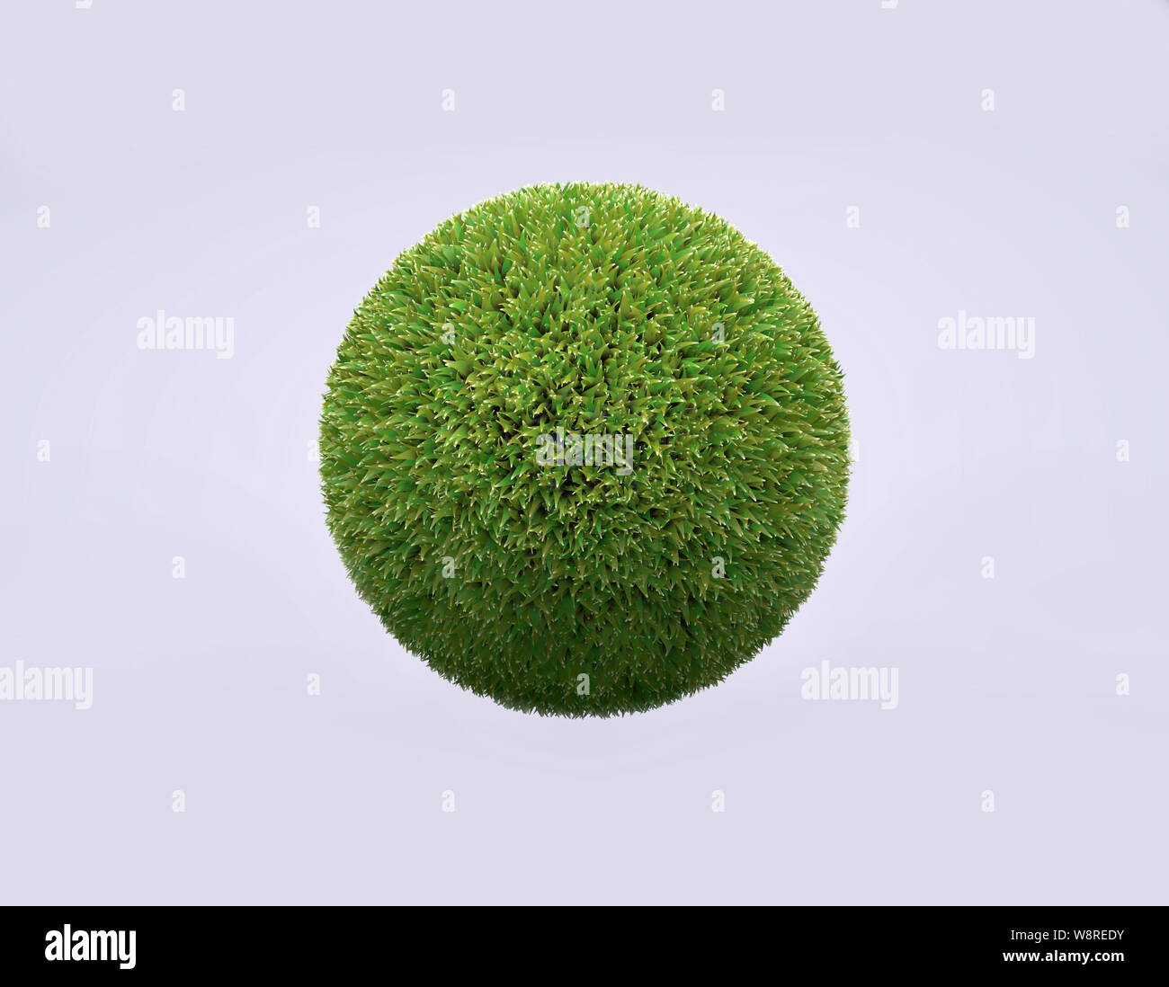 Grass planet on light background, 3D illustration Stock Photo - Alamy