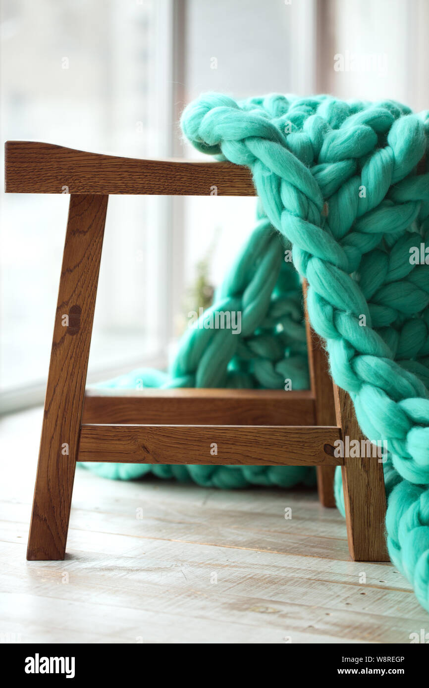 Cozy chair fur blanket hi-res stock photography and images - Alamy
