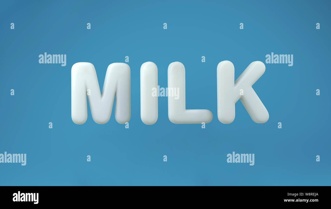 Milk splash letters hi-res stock photography and images - Alamy