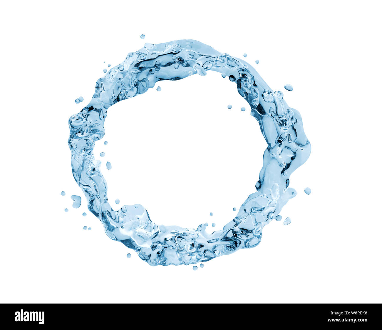 Water splash whirl, water ring, isolated on white Stock Photo - Alamy