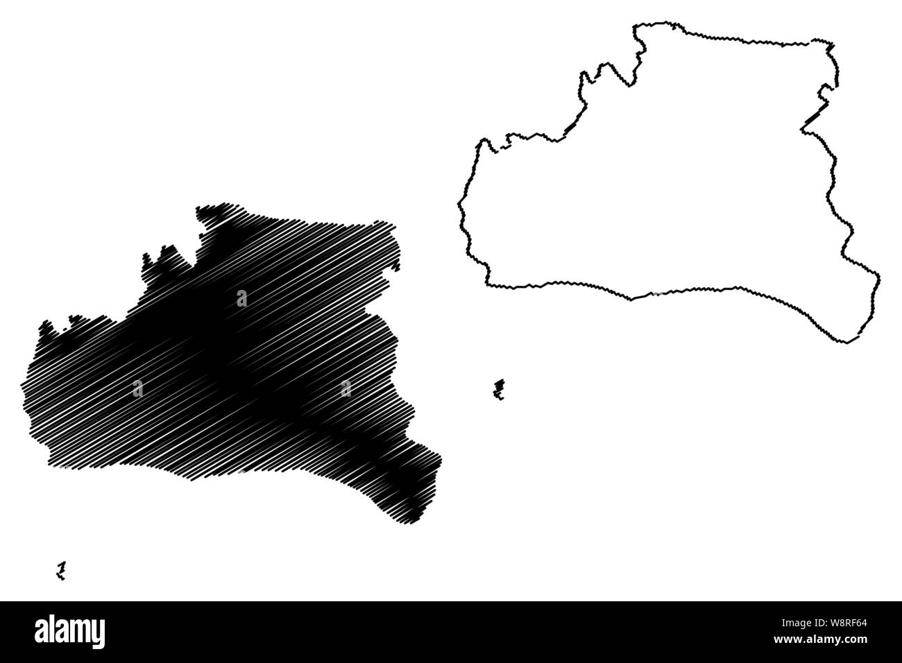 Mayabeque Province (Republic of Cuba, Provinces of Cuba) map vector ...