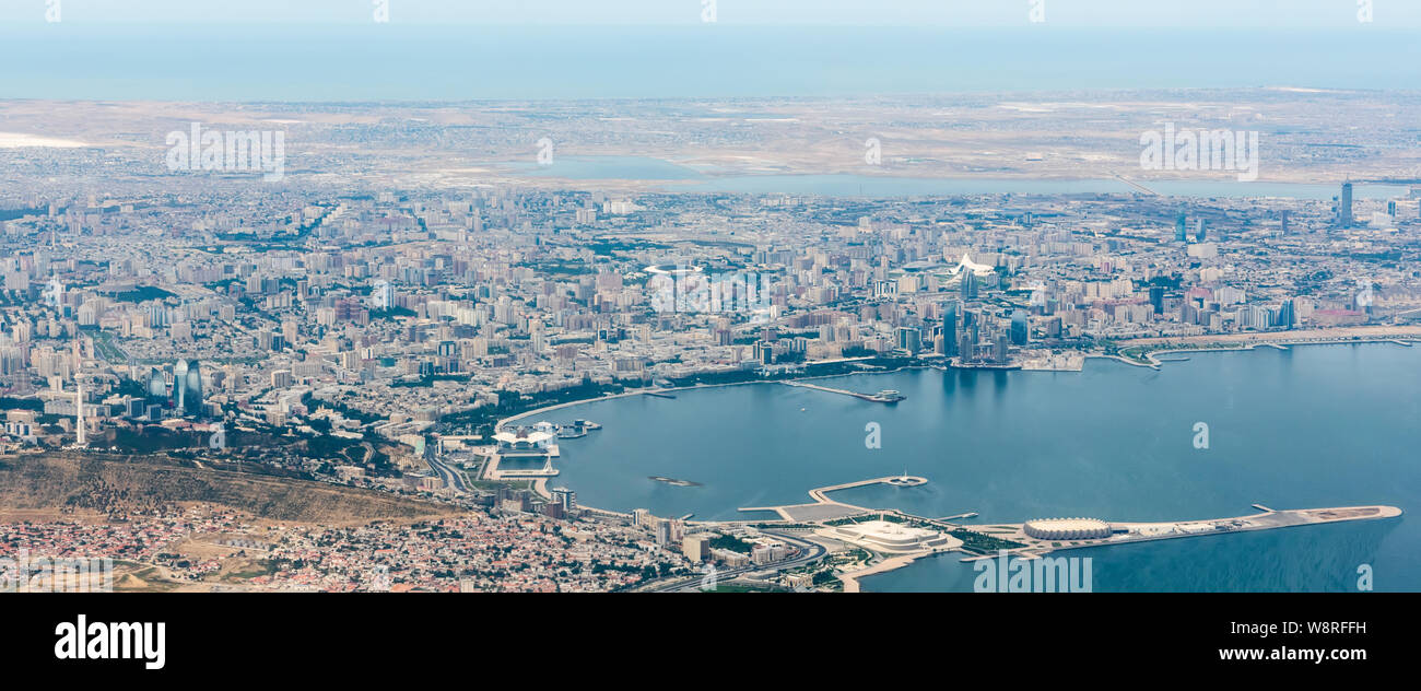Aerial view over Baku, the capital of Azerbaijan Stock Photo - Alamy