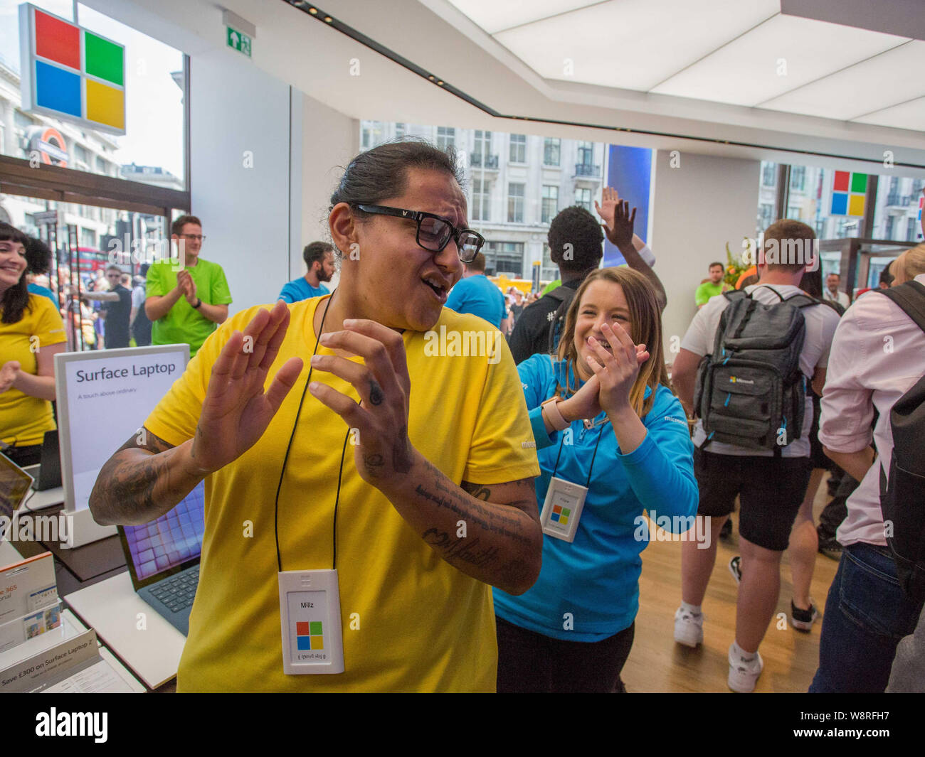 Microsoft open their new flagship retail store in Oxford Circus, London ...