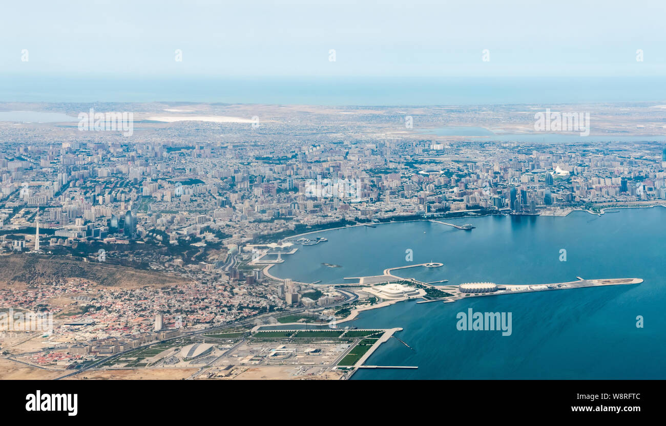 Aerial view over Baku, the capital of Azerbaijan Stock Photo - Alamy