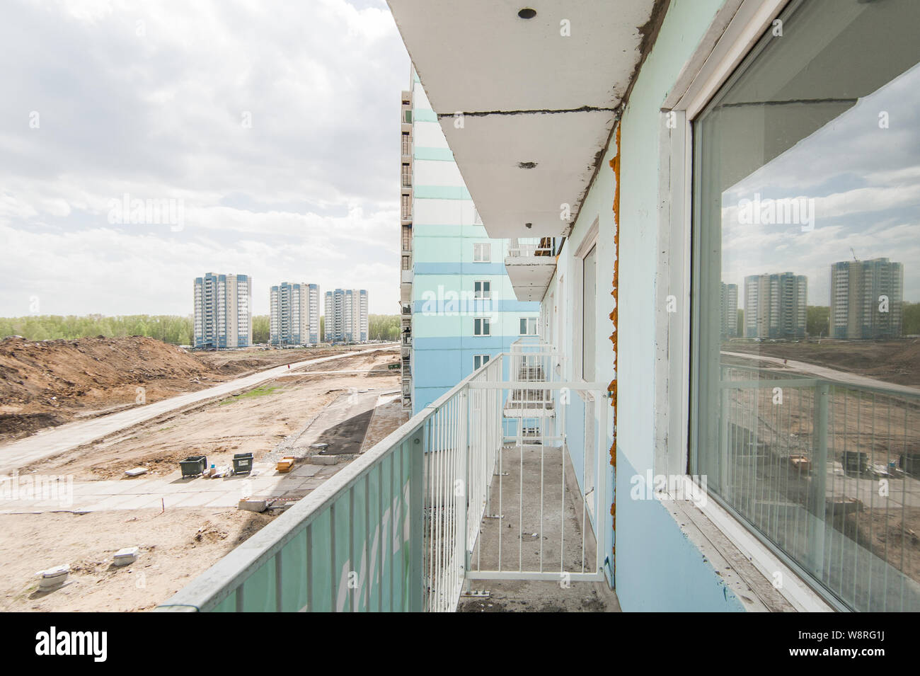Russia, Novosibirsk - June 15, 2019: Russian courtyards. buildings ...