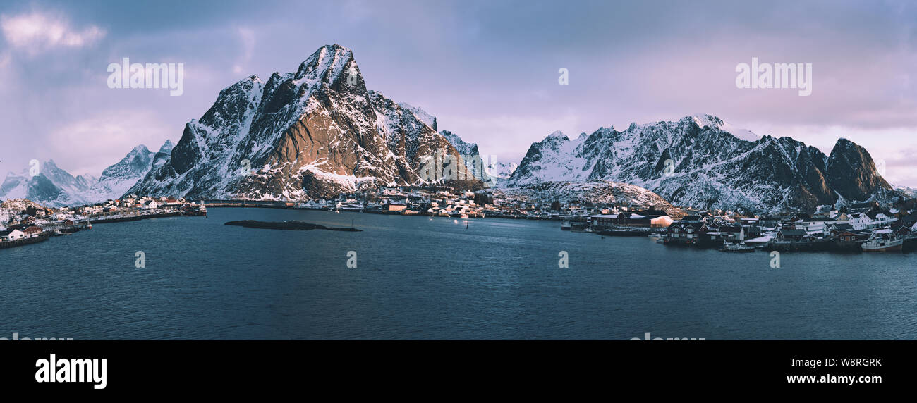 Reine at sunrise Stock Photo - Alamy
