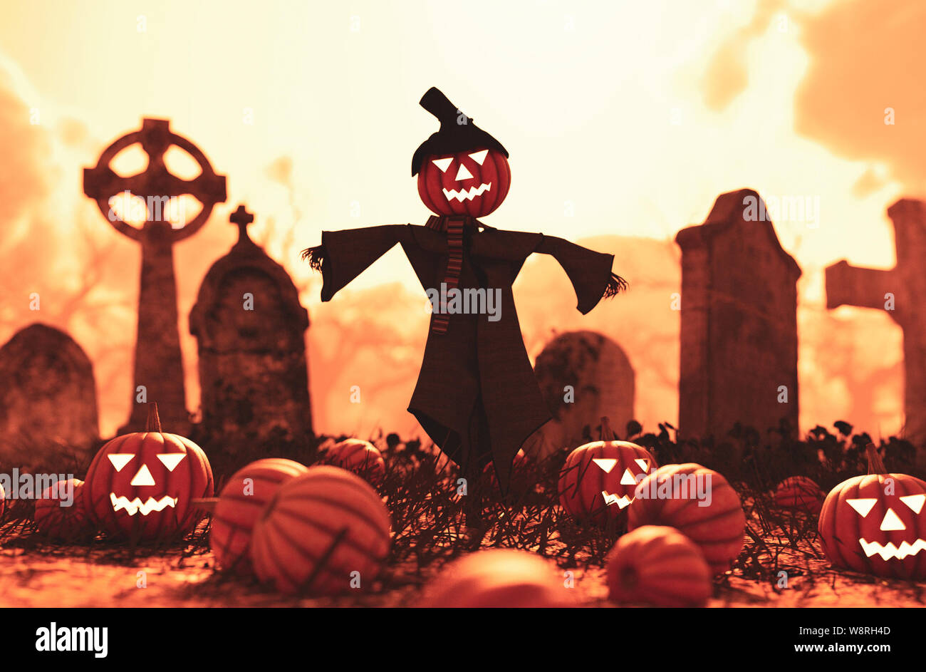 Scarecrow in graveyard hi-res stock photography and images - Alamy