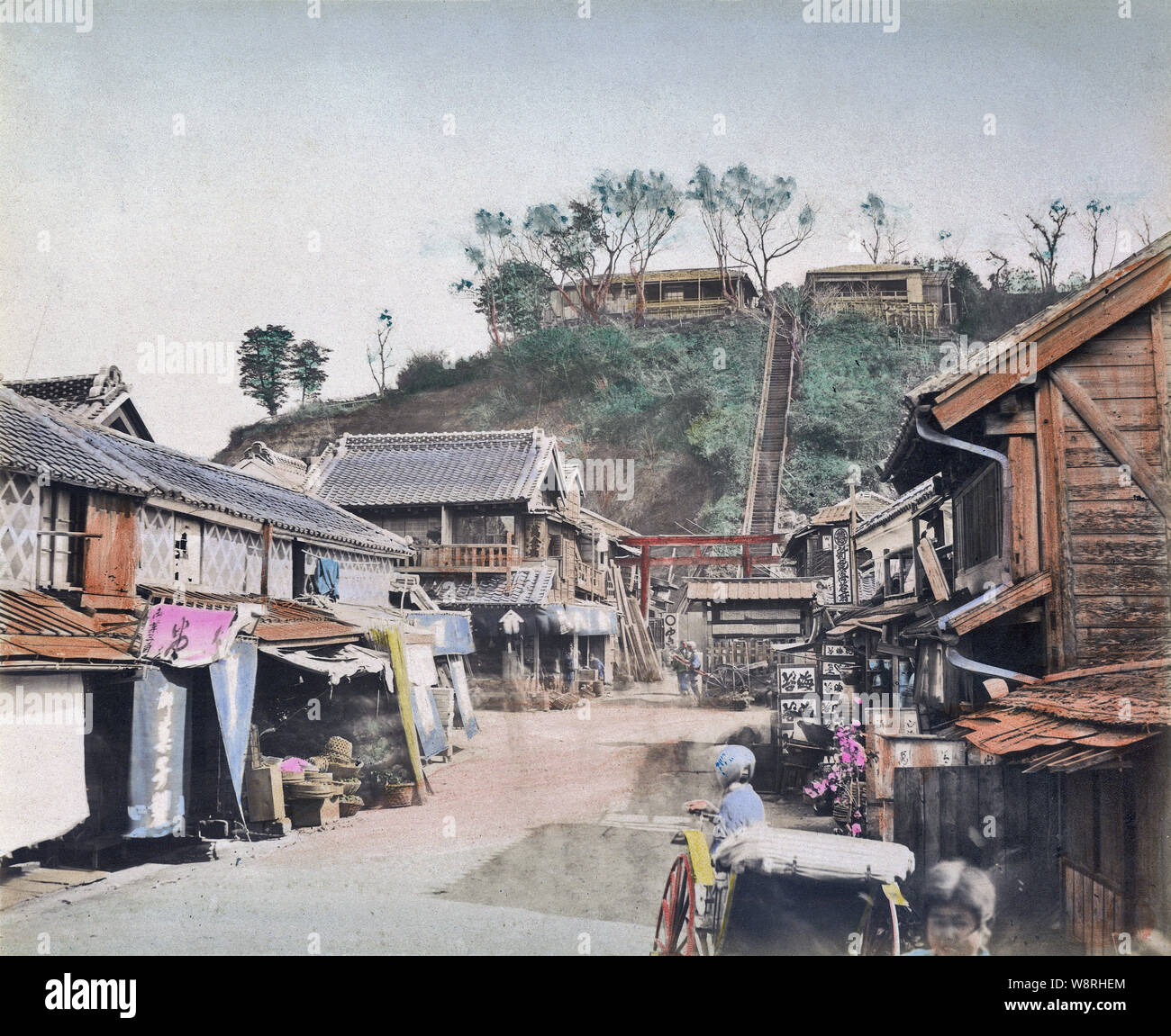 [ 1870s Japan - Japanese Backstreet in Yokohama ] — Motomachi Hyakudan ...