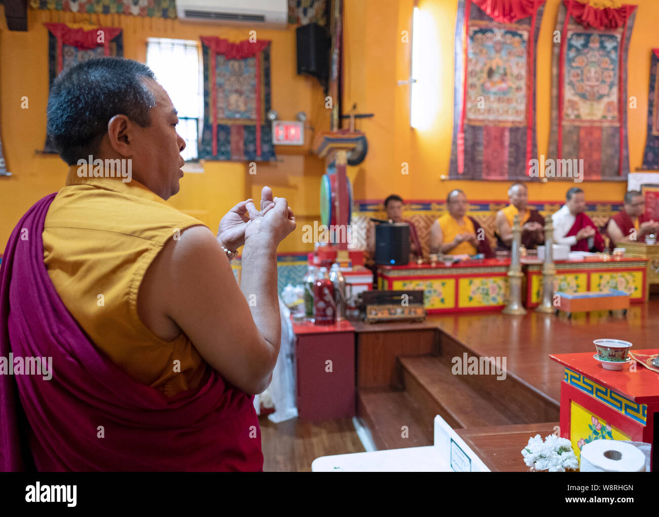⁣MUDRAS. Buddhist monk uses hand gestures during prayers to evoke ...