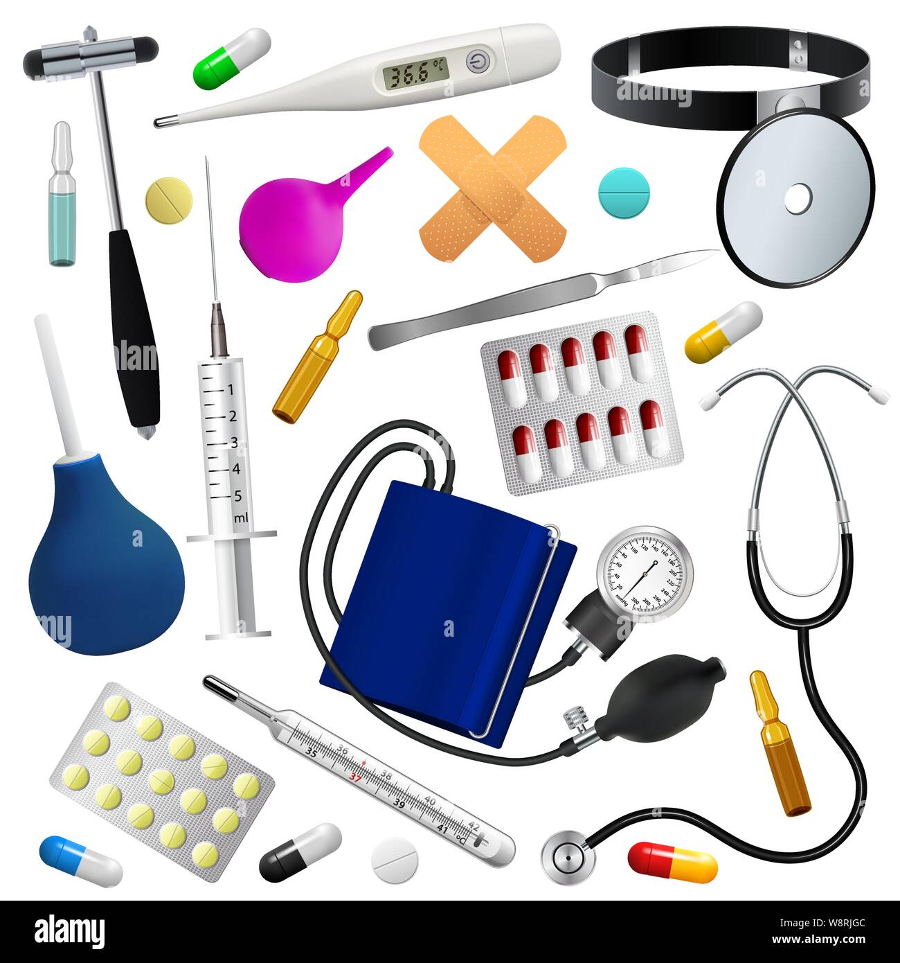 Glass mercury bottle Stock Vector Images - Alamy