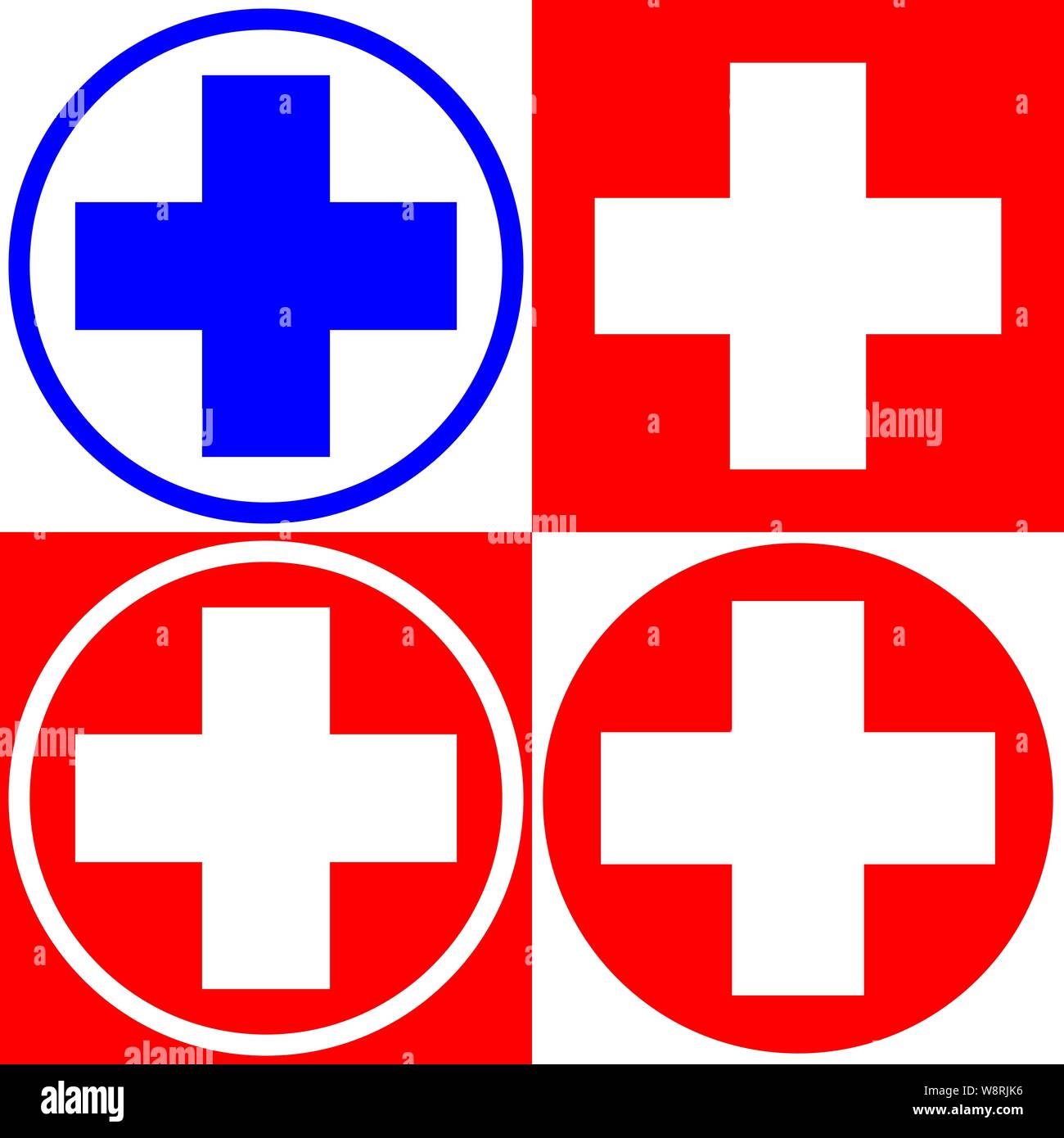 Medical cross. Set of medical symbols options. Vector Stock Vector ...