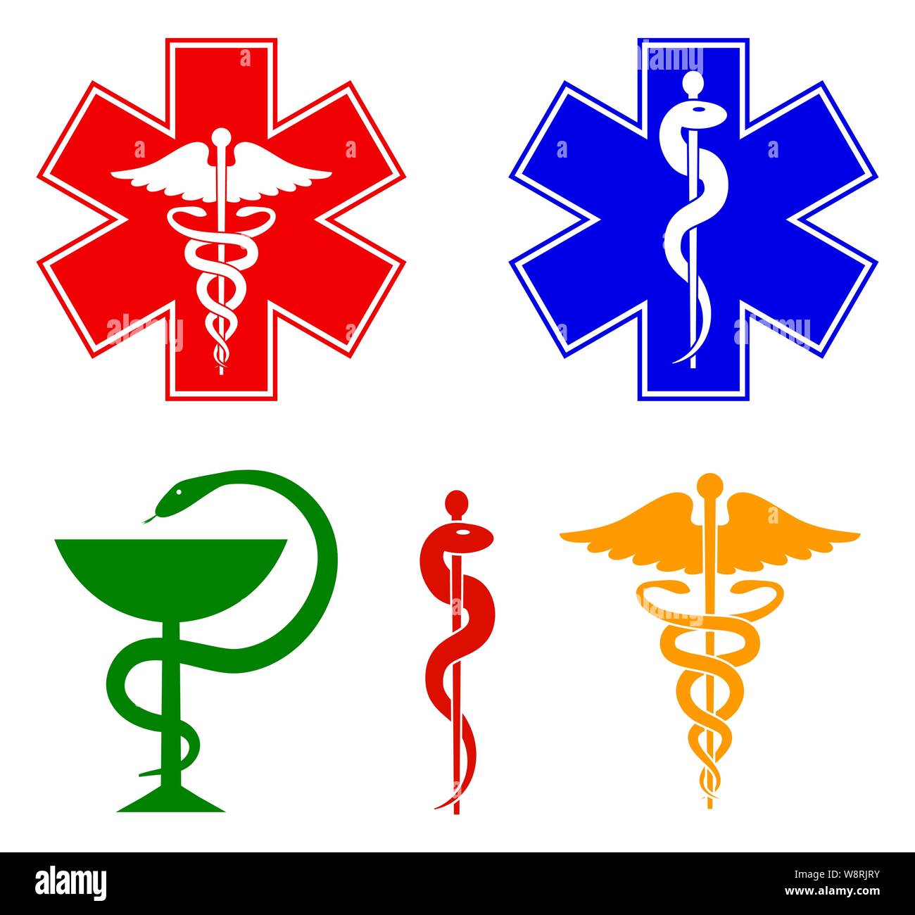 Caduceus blue Stock Vector Images - Alamy