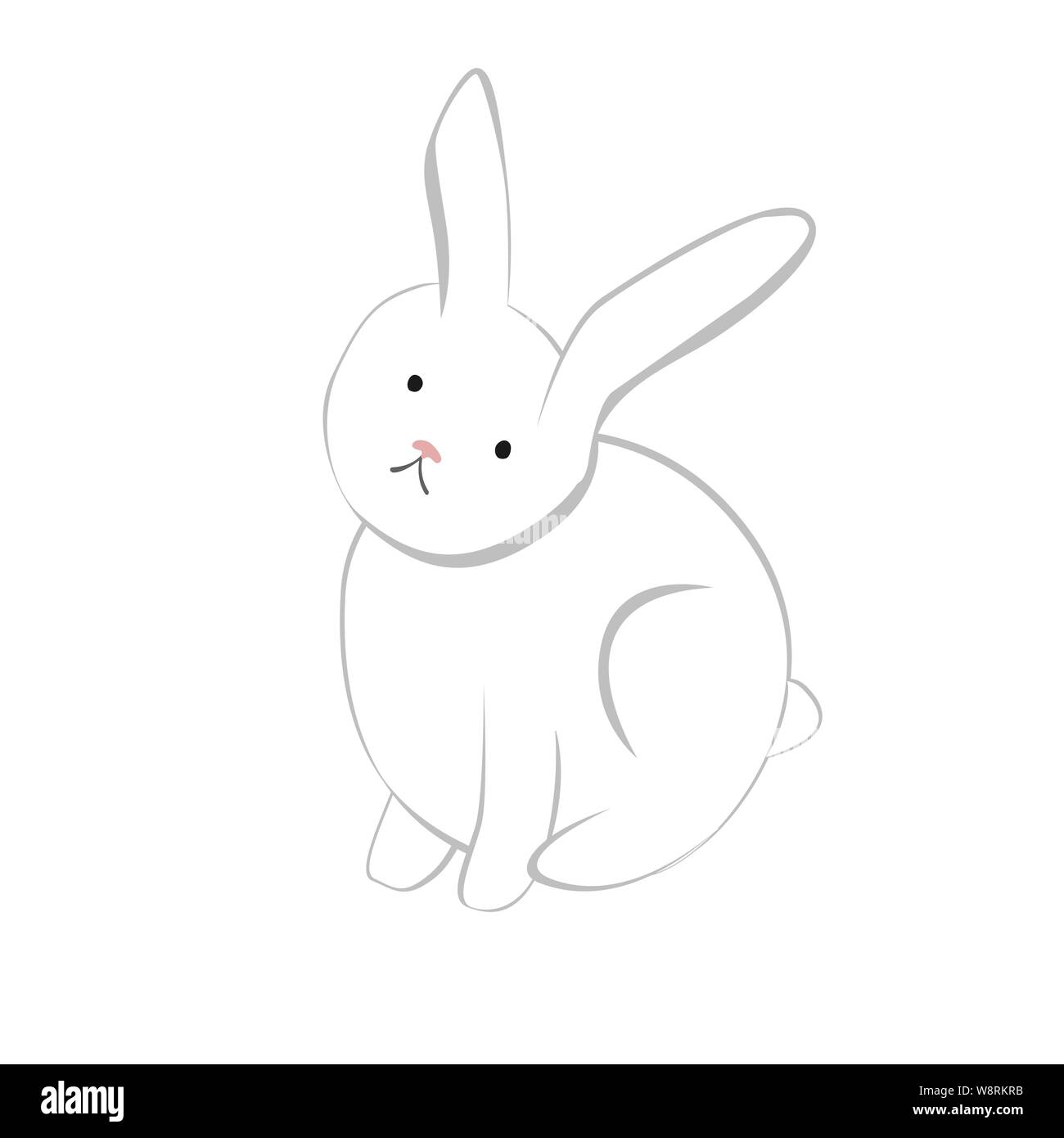 Baby Bunny Line Art