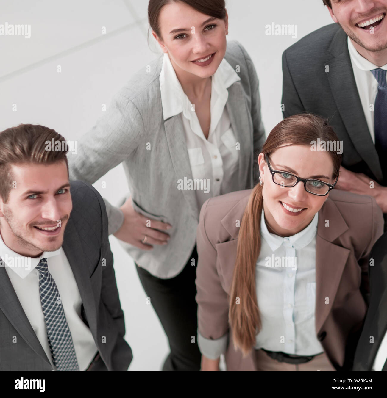 top view.a group of successful business people Stock Photo - Alamy