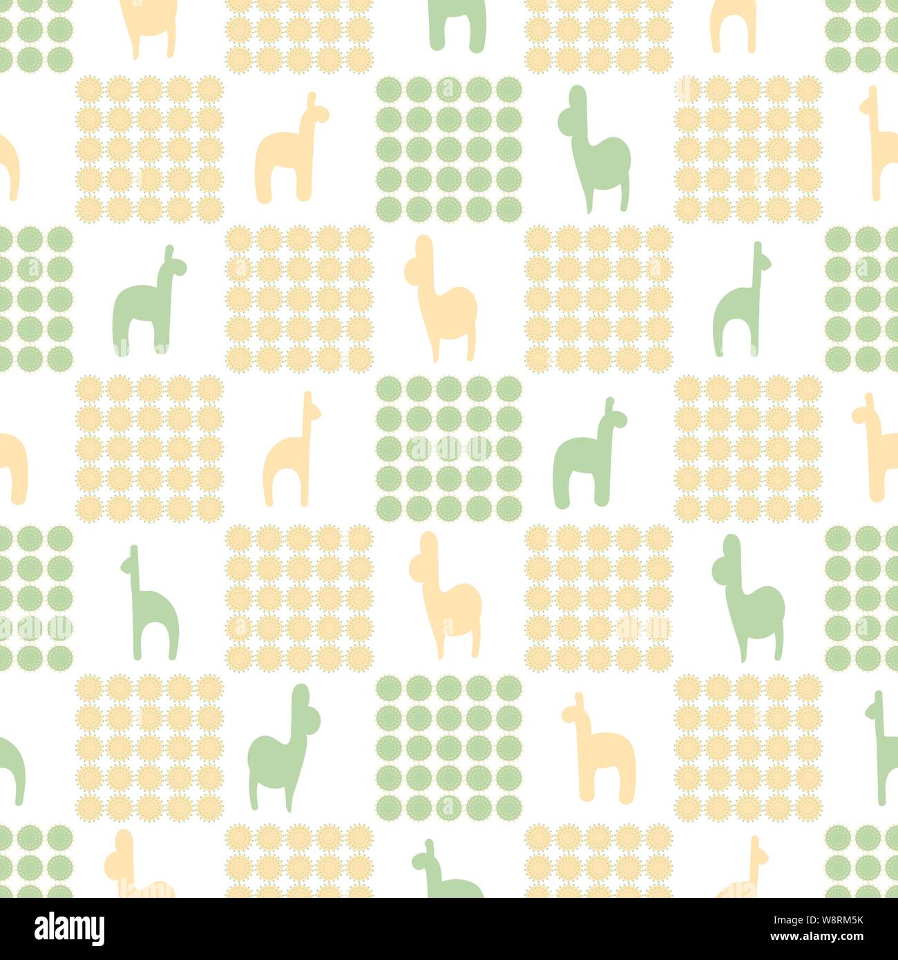 seamless vector plaid pattern with animals in pastel colors Stock ...