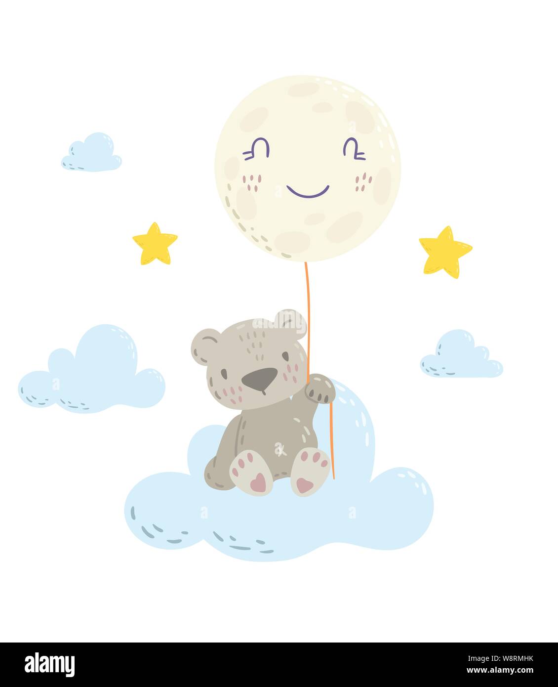 Moon bear illustration Stock Vector Images - Alamy