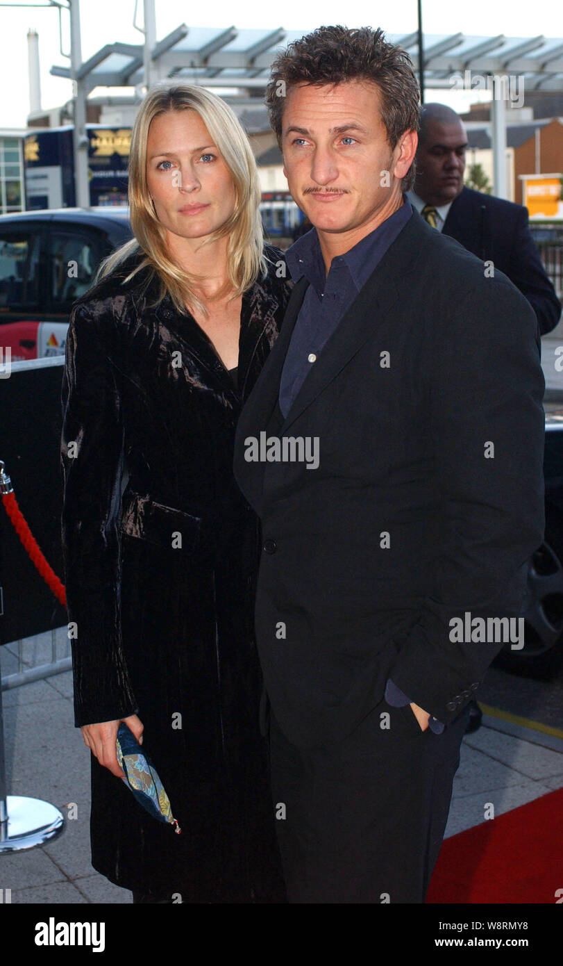 Sean Penn and his wife Robin Wright-Penn pictured arriving for the ...
