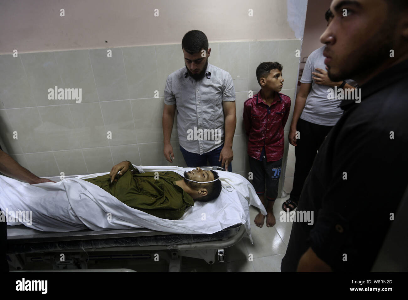 Gaza City, Palestinian Territories. 11th Aug, 2019. Relatives of Marwan ...