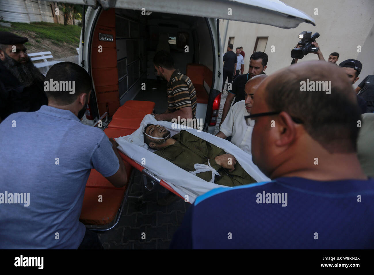 Gaza City, Palestinian Territories. 11th Aug, 2019. Relatives of Marwan ...