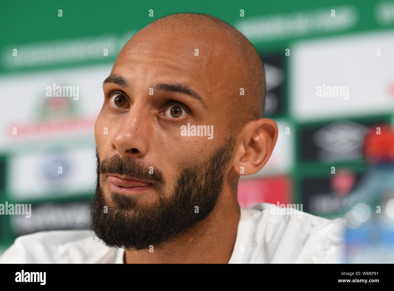 Bremen, Germany. 11th Aug, 2019. Newcomer Ömer Toprak from Werder ...