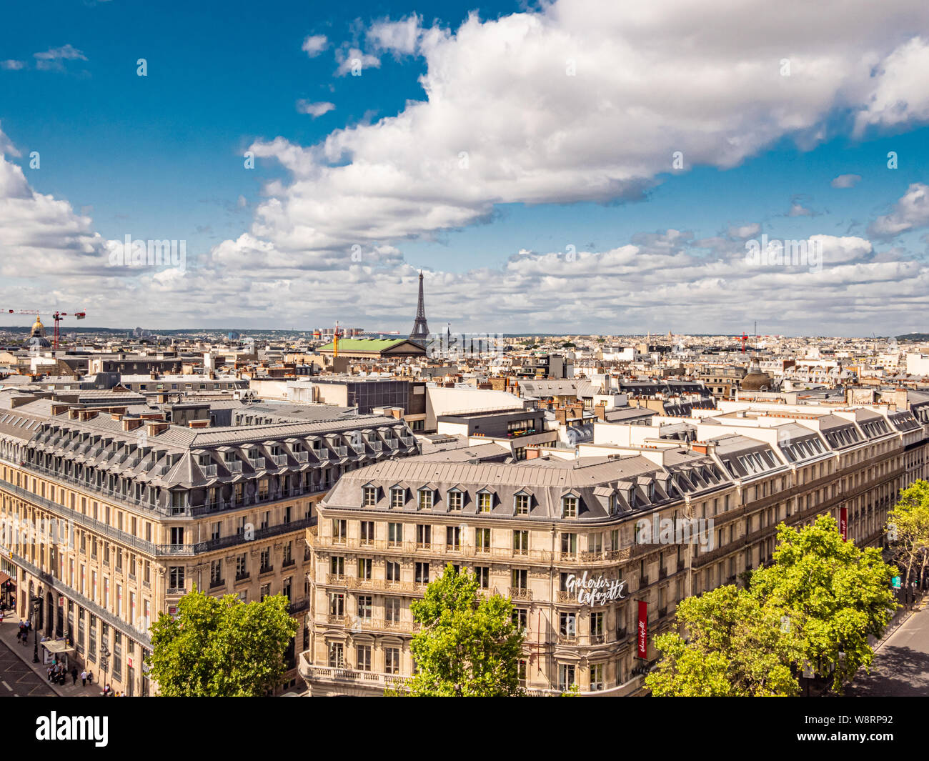 Aerial view over paris with eiffel tower paris street photography hi ...