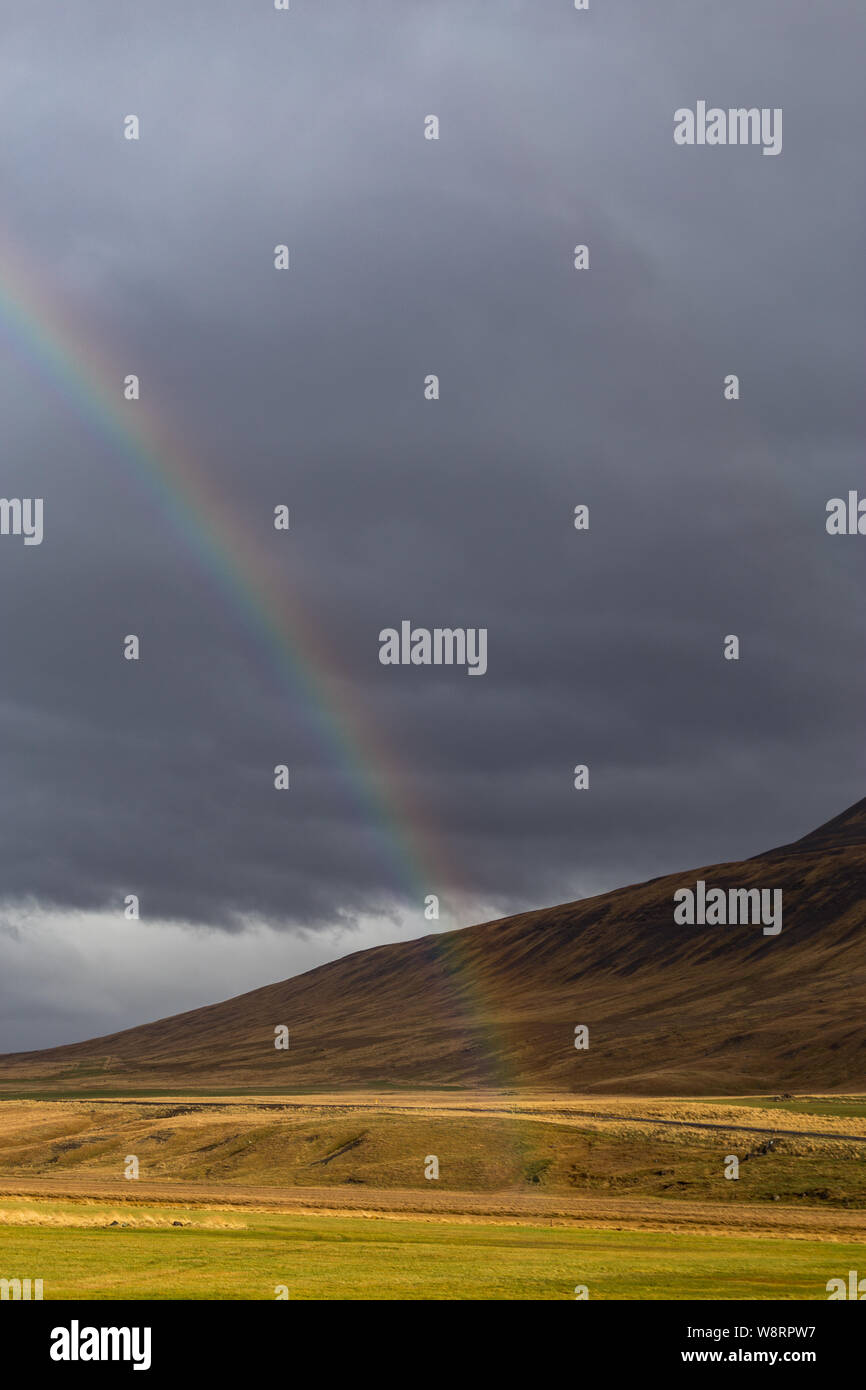 Double rainbow over field in hi-res stock photography and images - Alamy