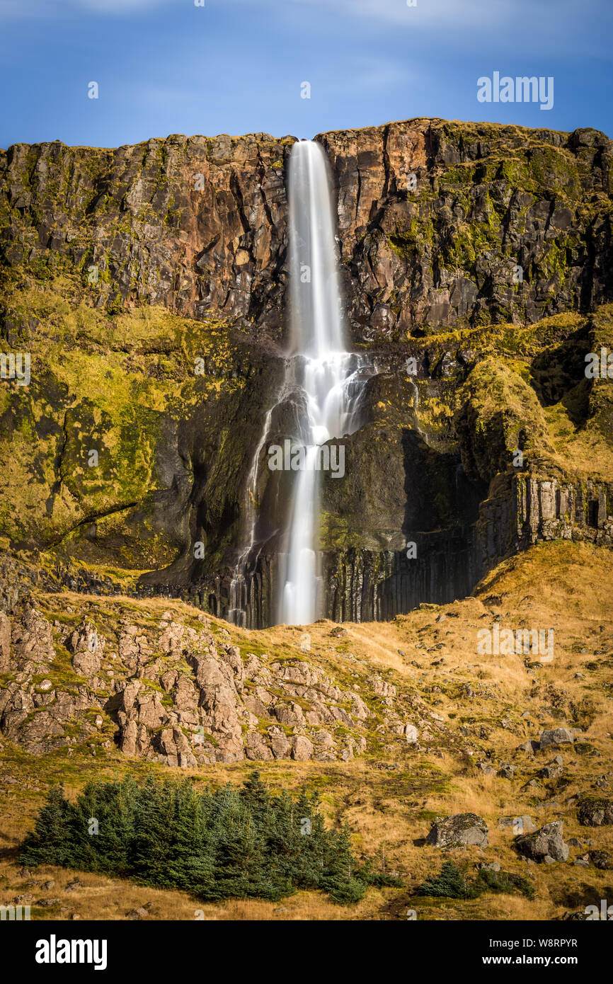 Bjarnarfoss Waterfall in the northern Iceland Stock Photo - Alamy