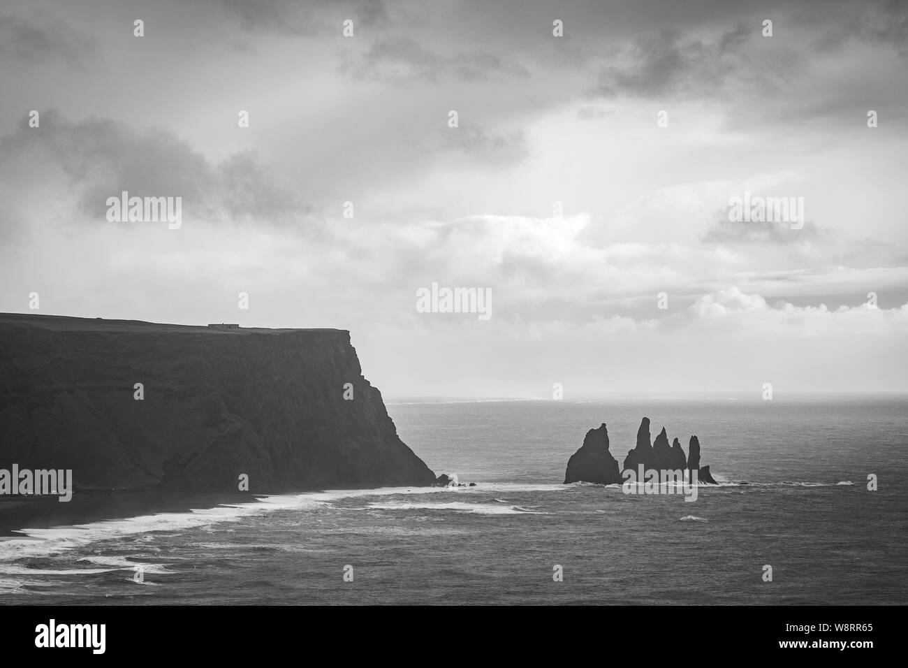 Beach sea stacks in Black and White Stock Photos & Images - Alamy