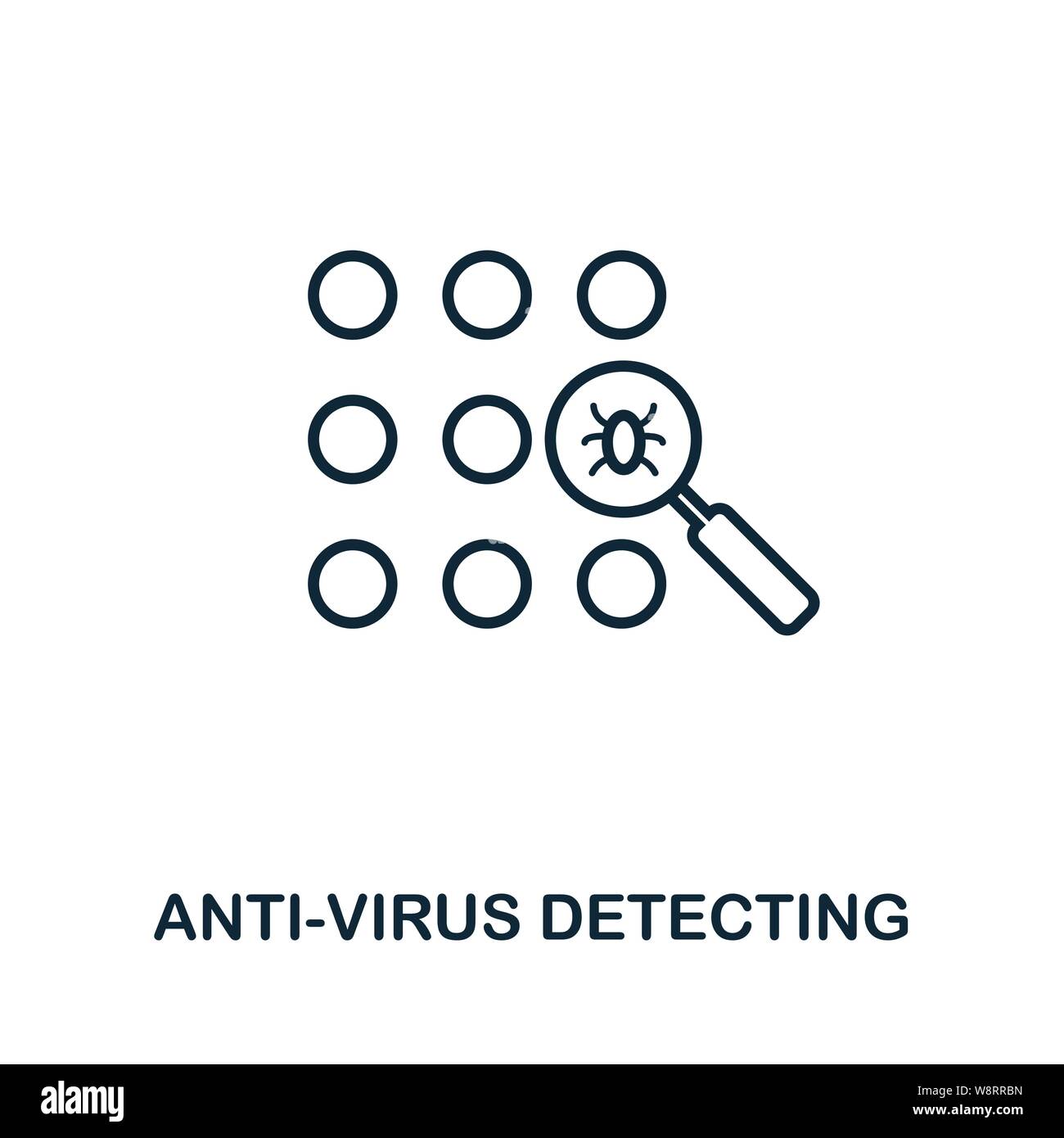 Anti-Virus Detecting icon outline style. Simple glyph from icons ...