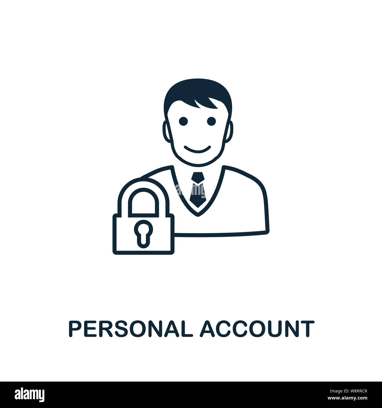 Personal Account icon outline style. Simple glyph from icons collection ...