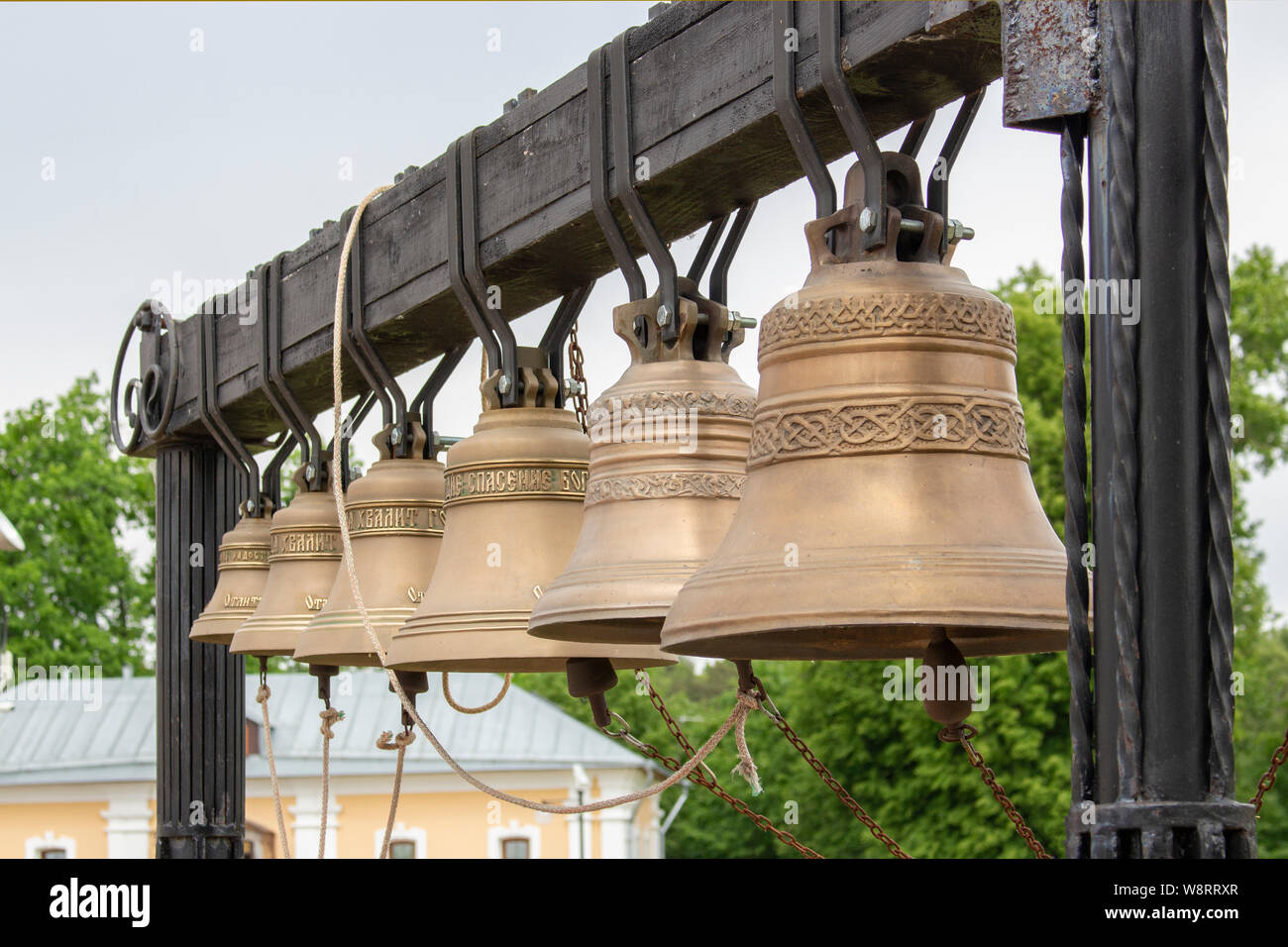 Church bell ropes ringing hi-res stock photography and images - Alamy