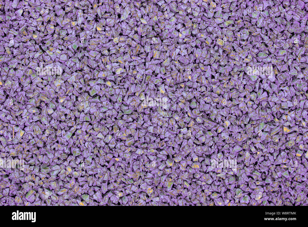 Lilac violet rubber coating for children playground. Texture granular ...