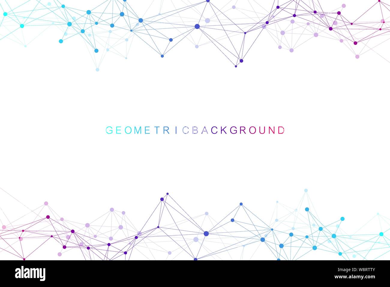 Big data visualization. Geometric abstract background visual ...