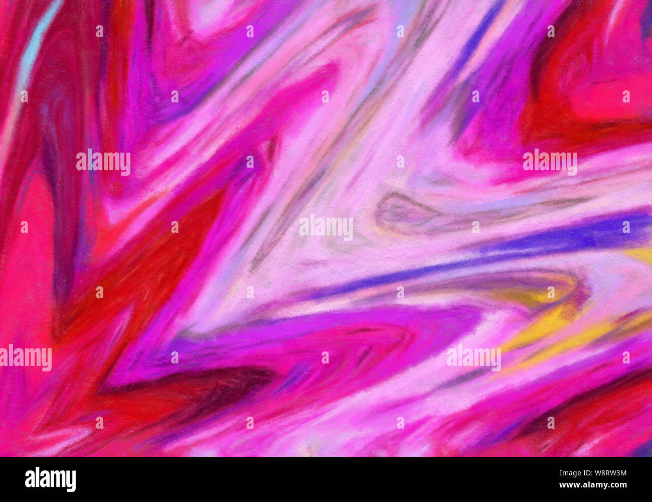 Abstract design pattern in happy bright colors, warm volume brush ...