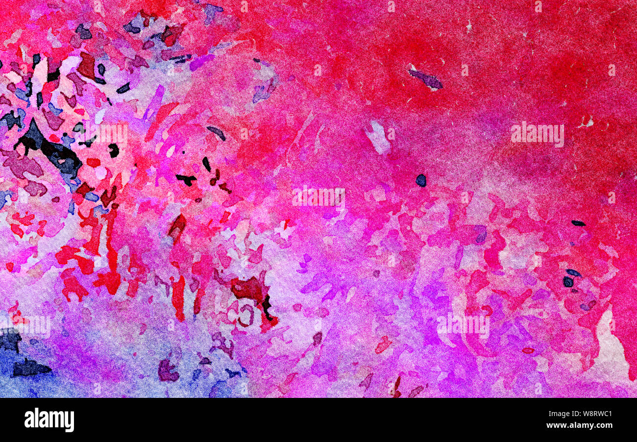 Abstract design pattern in happy bright colors, warm volume brush ...