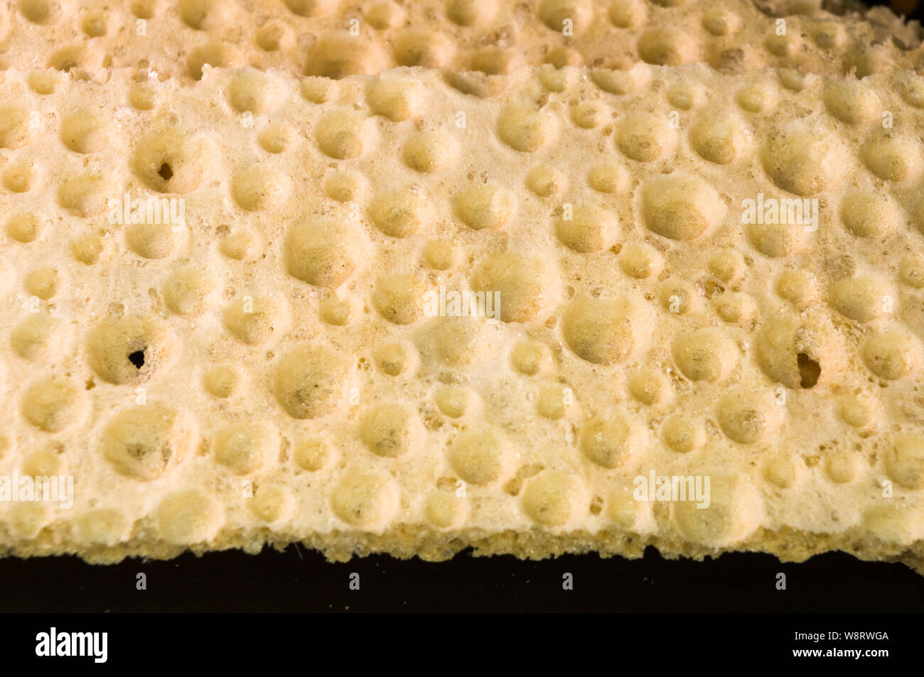 diabetic diet crunches - crispy waffle bread from wheat, texture close ...