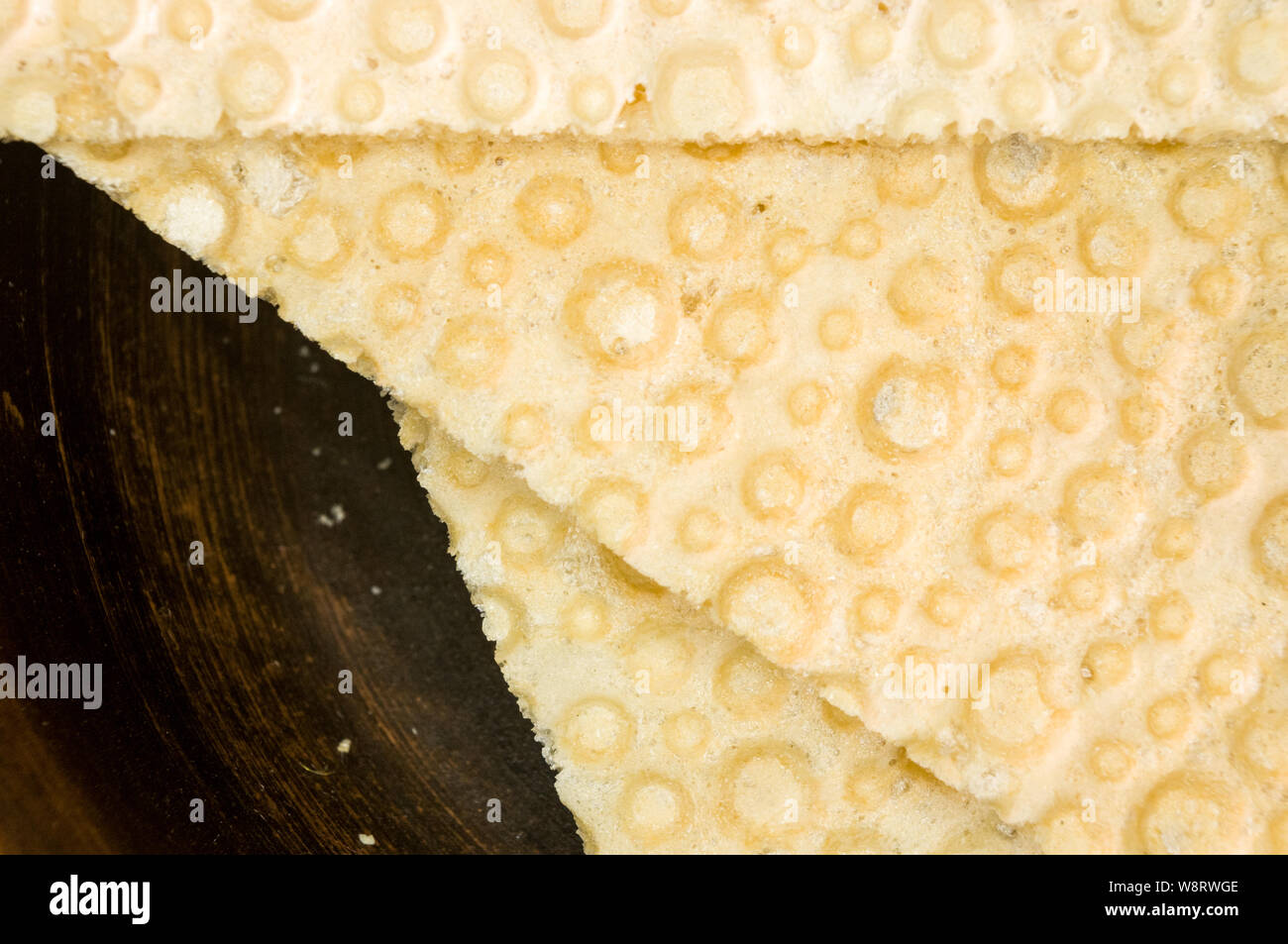 diabetic diet crunches - crispy waffle bread from wheat, texture close ...