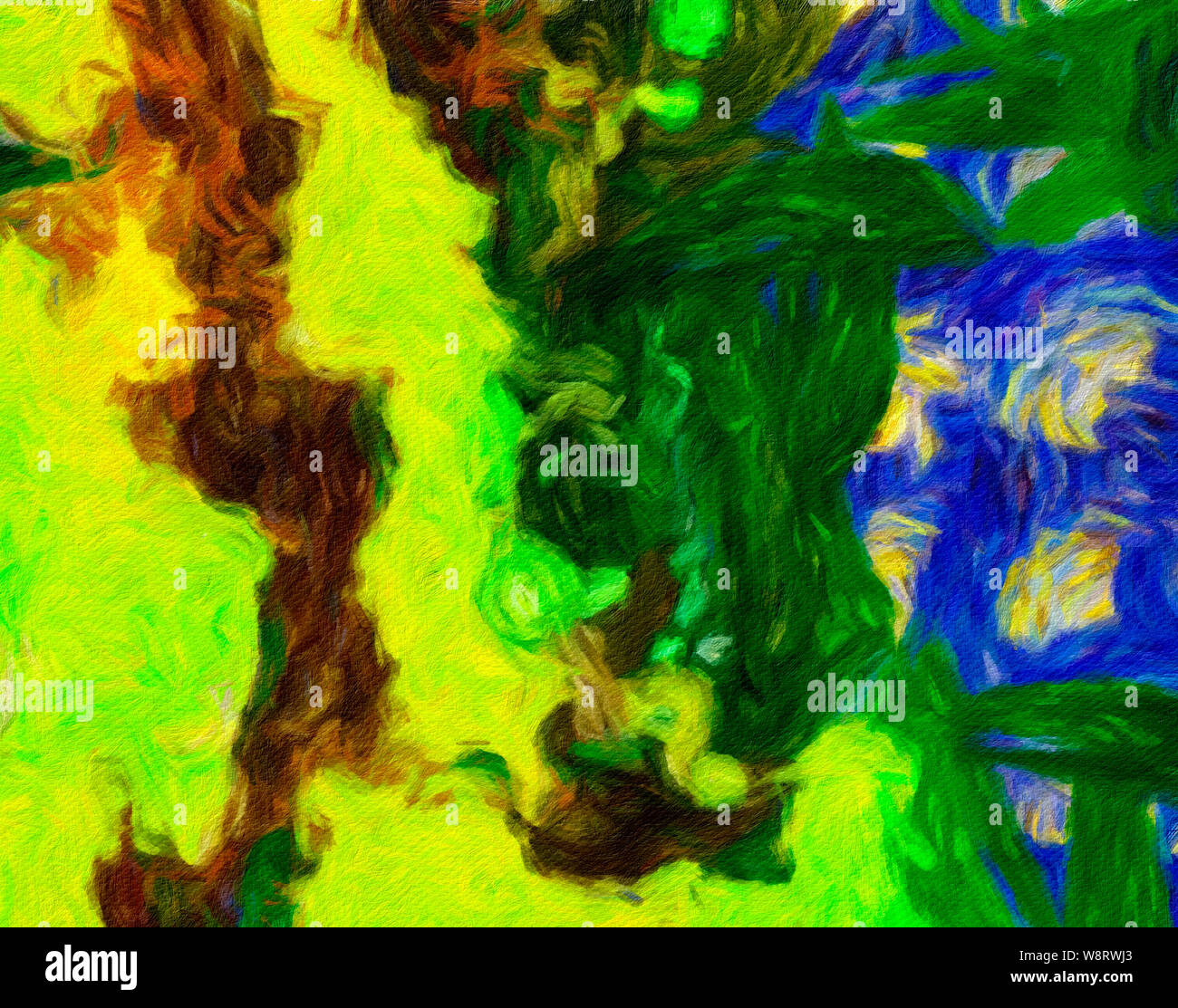 Abstract texture background. Digital painting in Vincent Van Gogh style ...