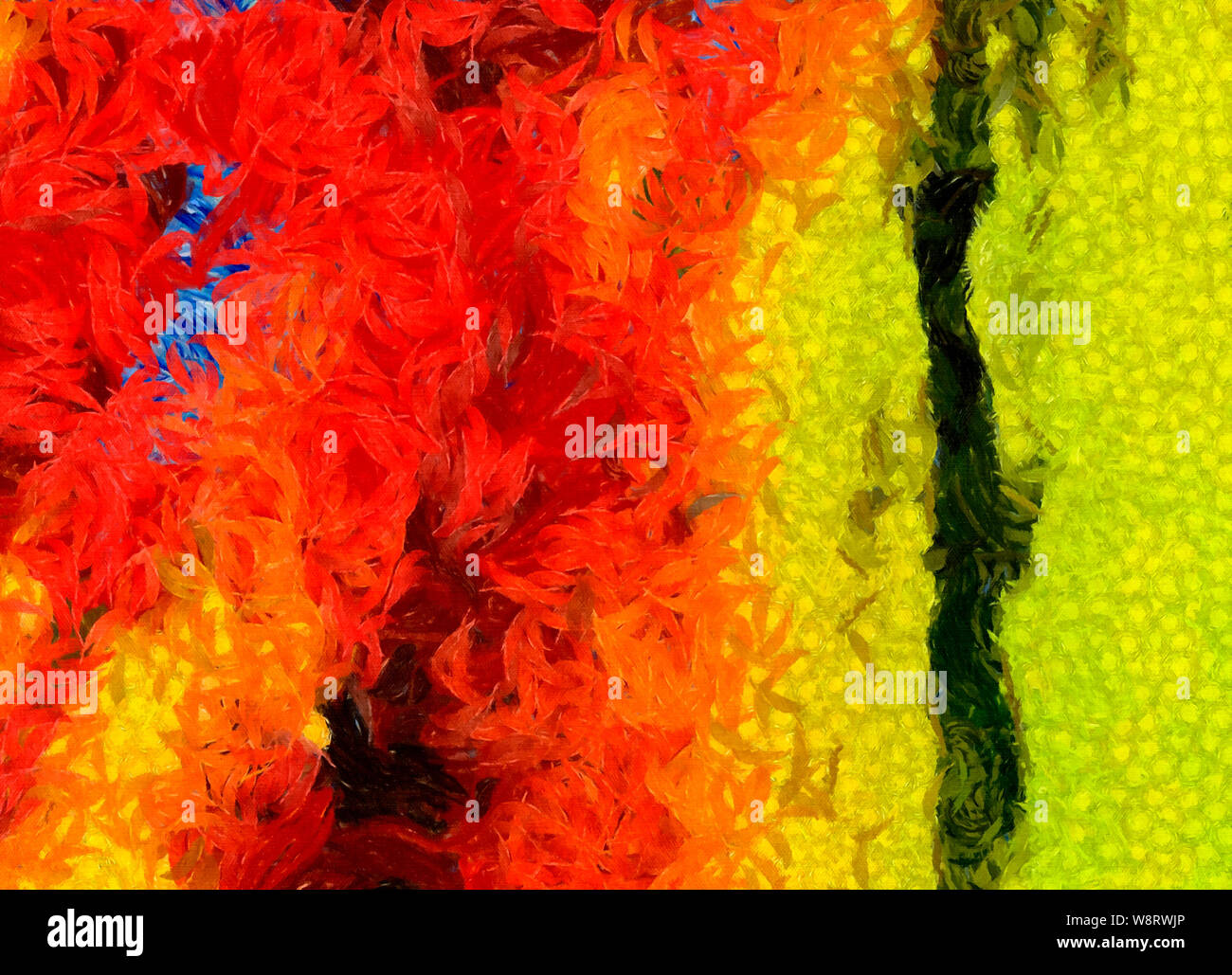 Abstract texture background. Digital painting in Vincent Van Gogh style ...