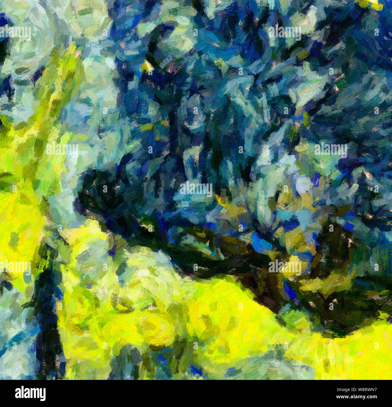 Abstract texture background. Digital painting in Vincent Van Gogh style ...